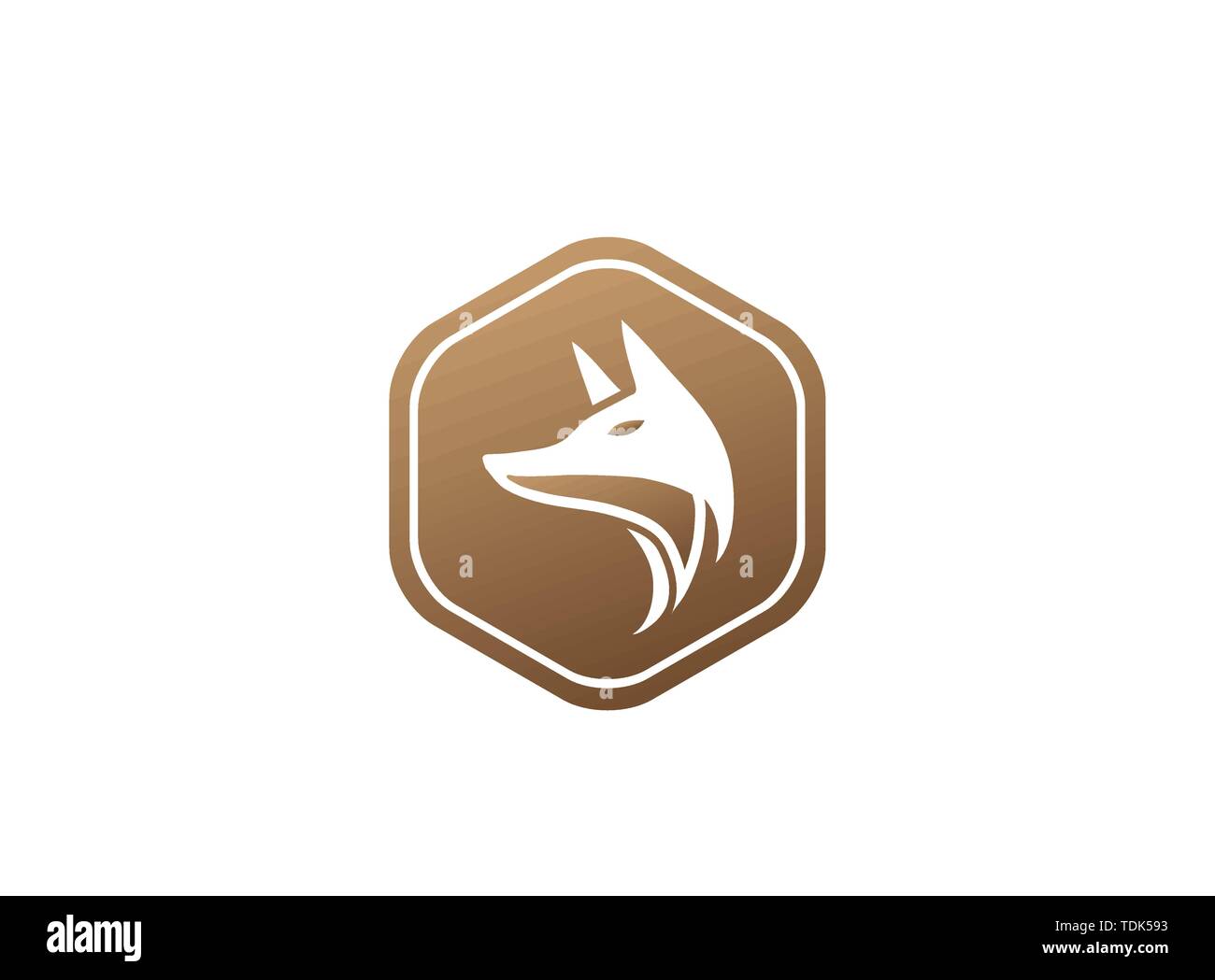 Fox head for logo design illustration in the shape icon Stock Vector ...