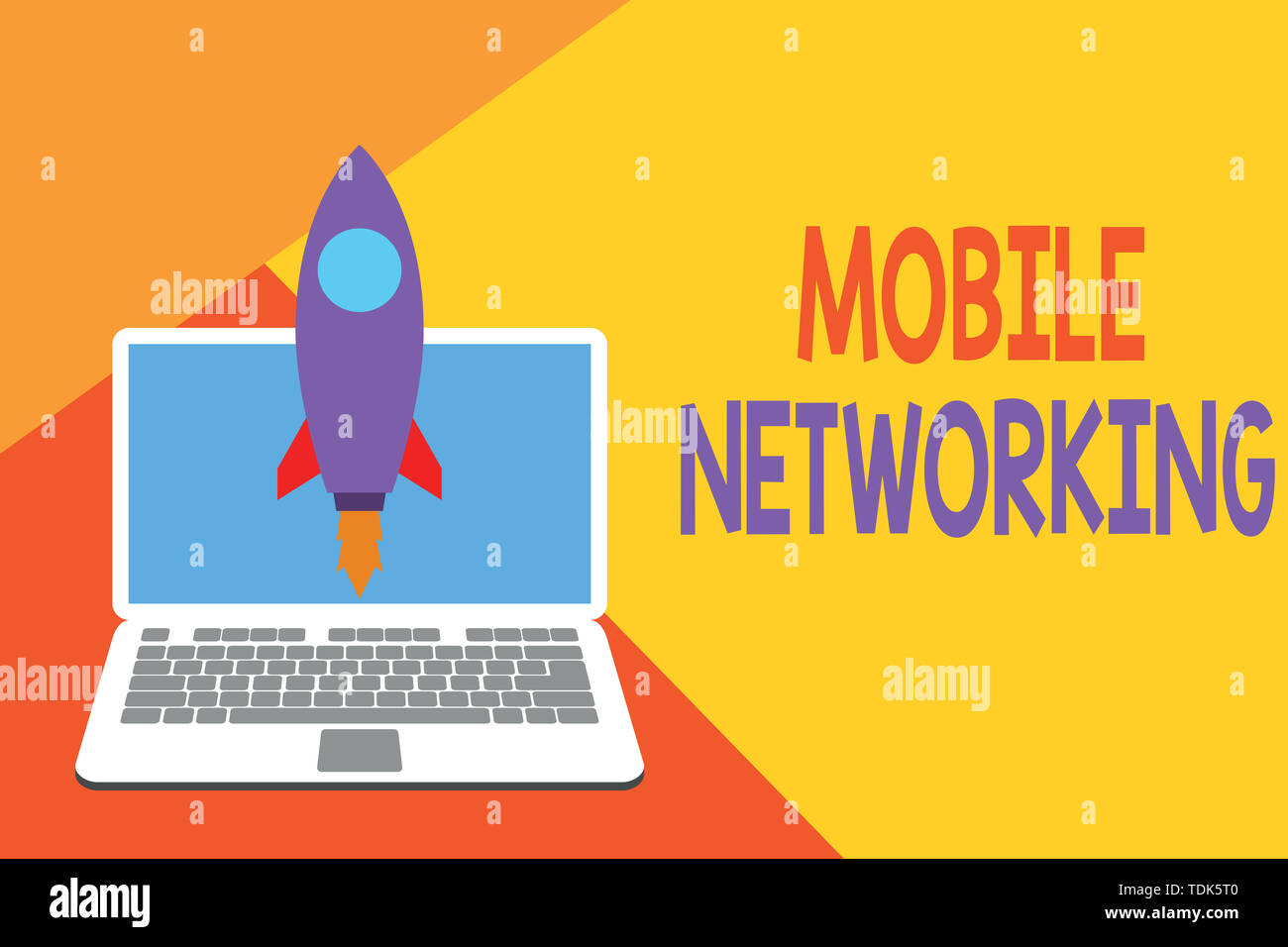 Text sign showing Mobile Networking. Business photo showcasing ...