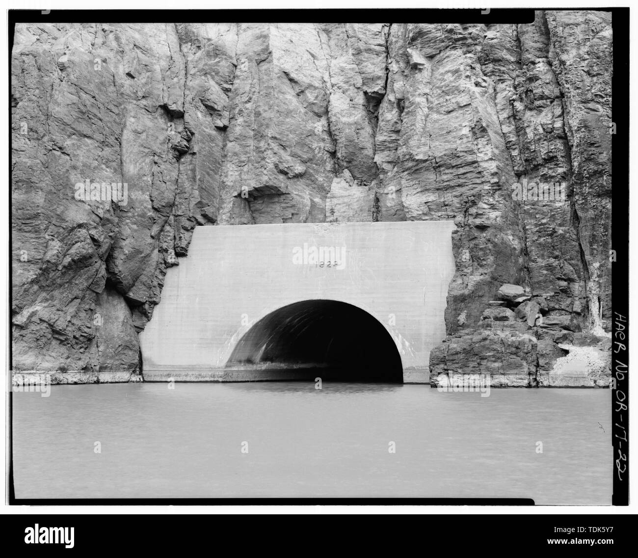 OUTLET TUNNEL PORTAL AT DAM AFTERBAY. VIEW TO NORTHWEST. - Owyhee Dam ...