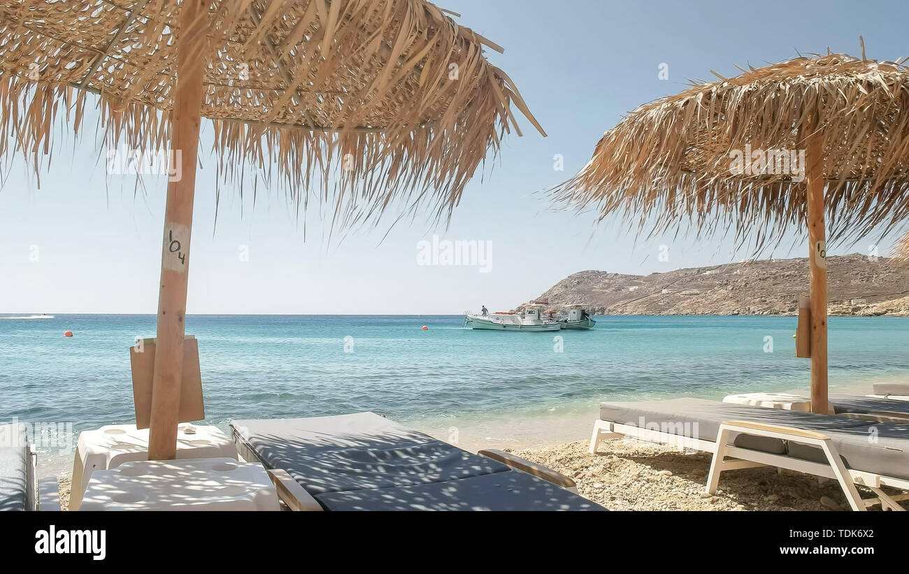 Elia beach mykonos hi-res stock photography and images - Alamy