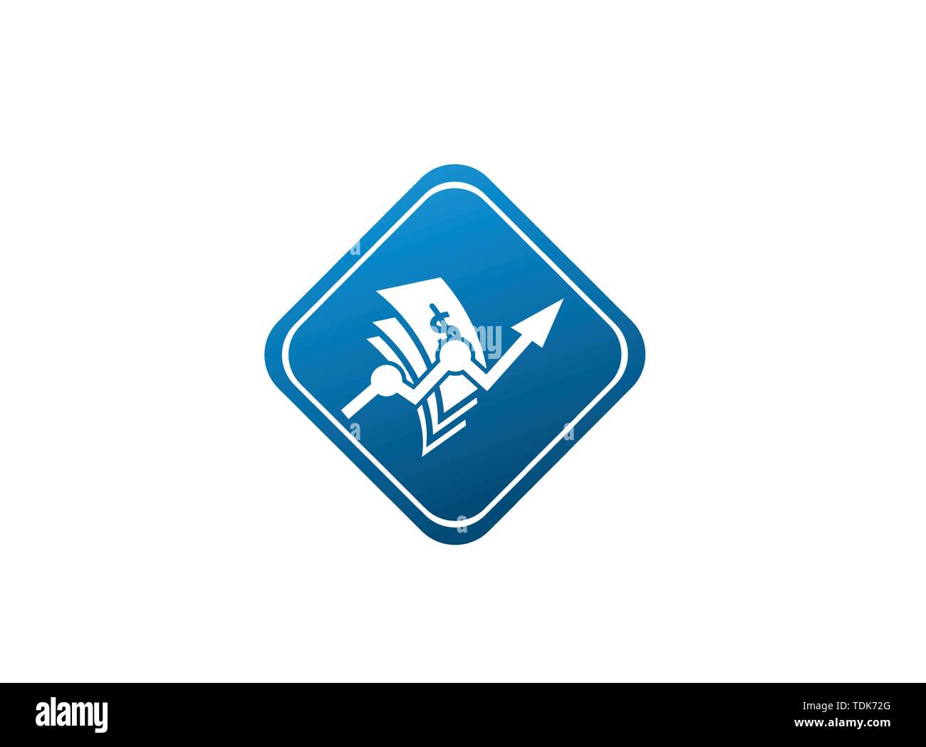 Money Arrow Chart Finance for logo design illustration in the shape ...