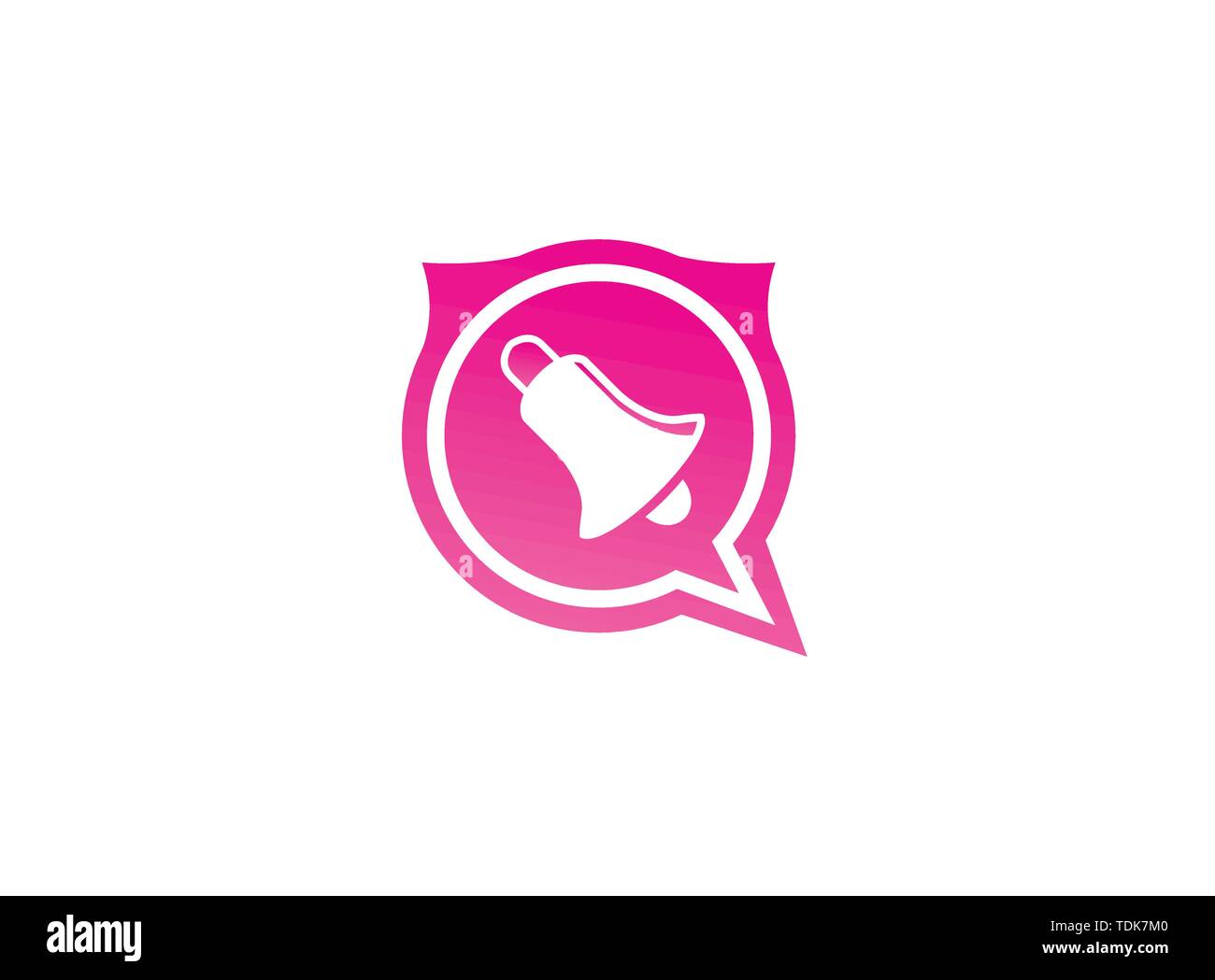 Bell ring for logo design illustration in chat icon Stock Vector Image ...