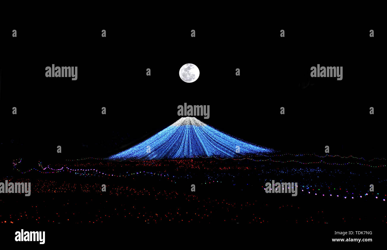 The moon of Mount Fuji Stock Photo - Alamy