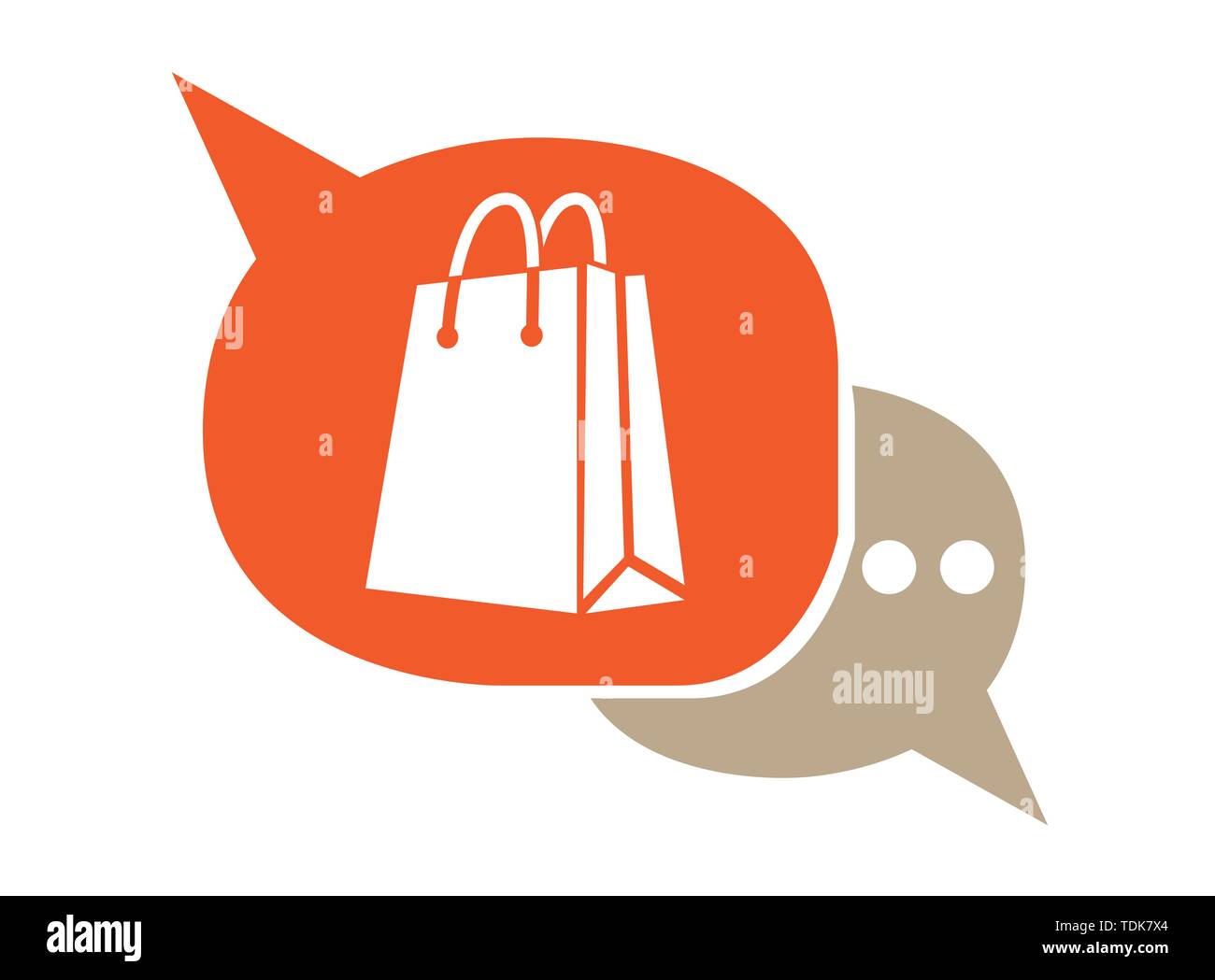 hand bag for shopping with hands logo design illustration, sac in a ...