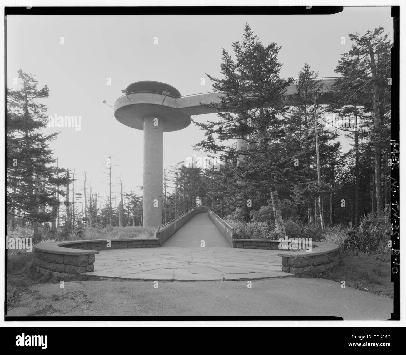 Observation tower at clingmans dome Black and White Stock Photos ...