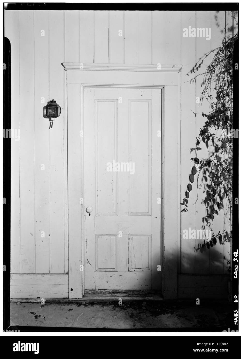 October 1960 DETAIL OF DOOR - Miguel Leonis Adobe, 23537 Calabasas Road ...