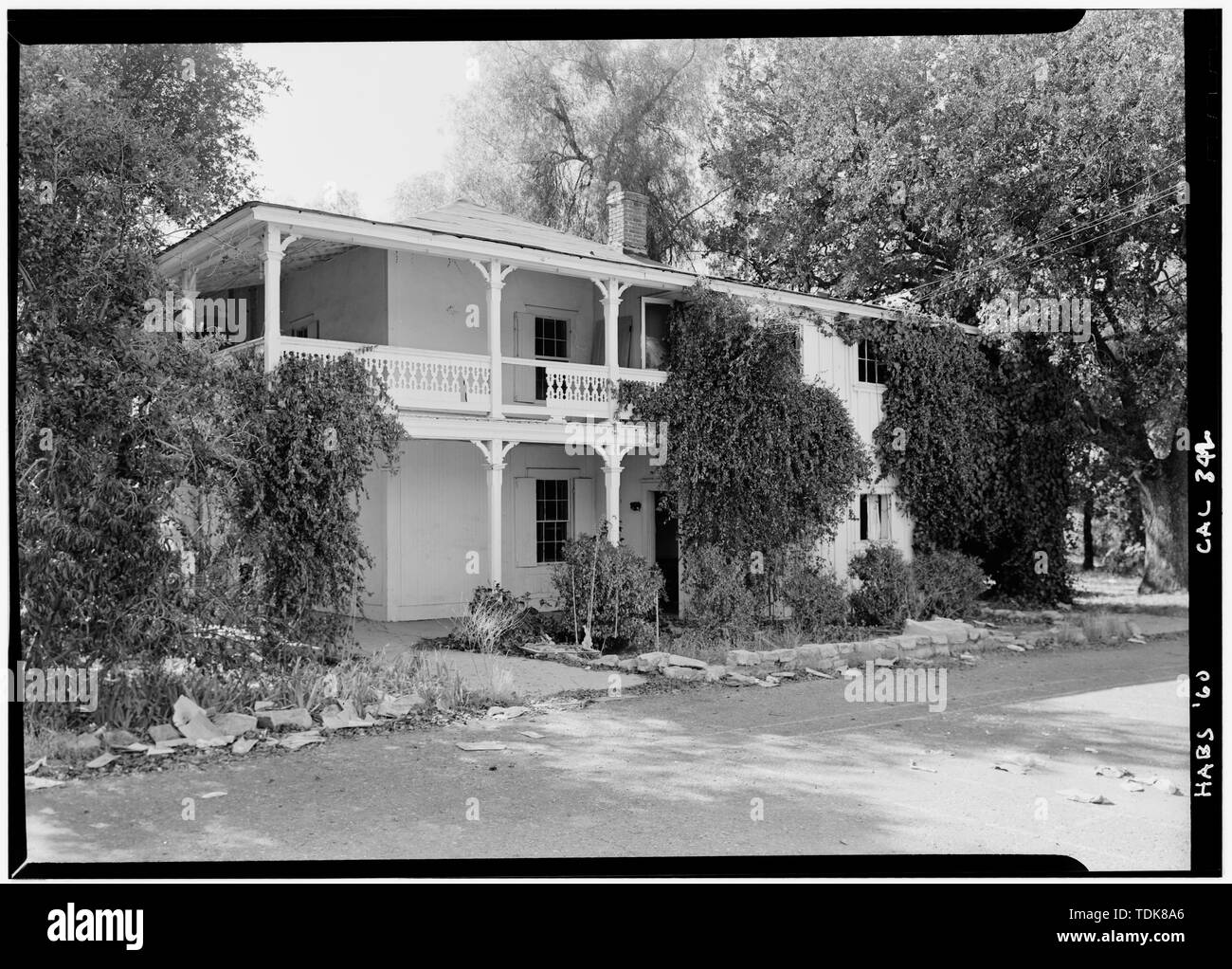 October 1960 EAST ELEVATION - Miguel Leonis Adobe, 23537 Calabasas Road ...