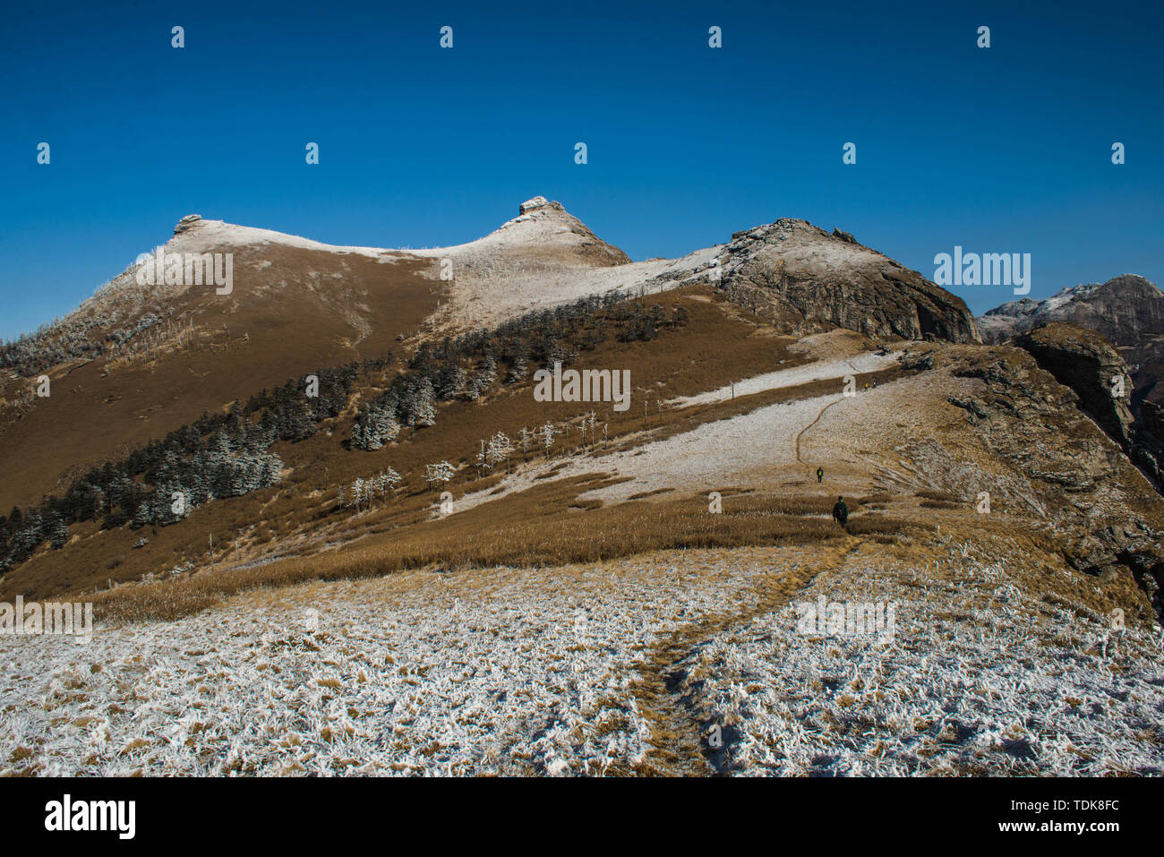 Mountains Qinling Snow Mountain Stock Photo - Alamy