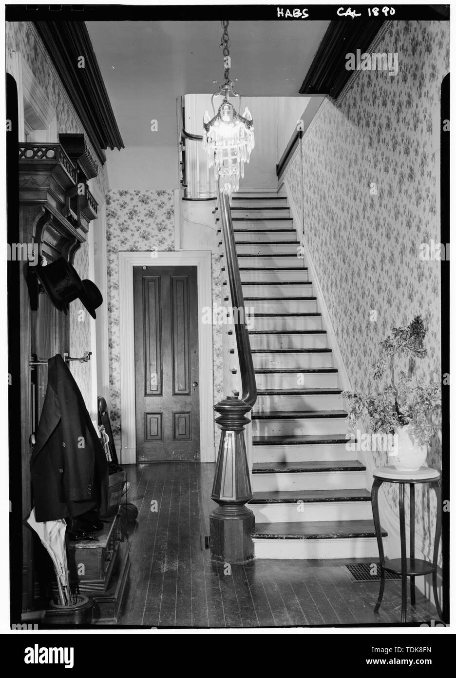 October 1960 STAIR HALL FROM ENTRANCE - John Muir House, Alhambra ...
