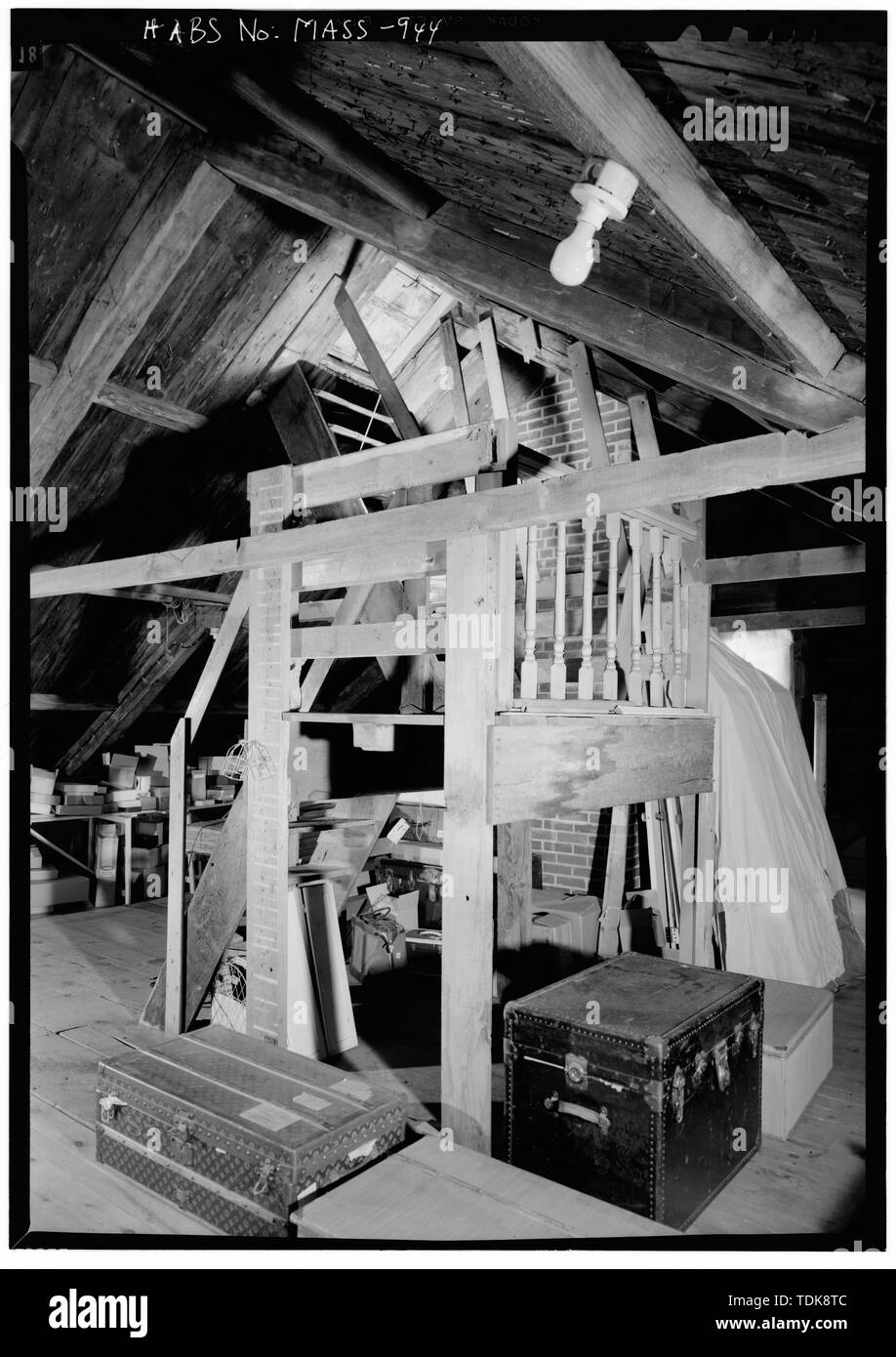 October 1969 GARRET, STEPS AND LADDER TO ROOF WALK - Swain-Macy House ...