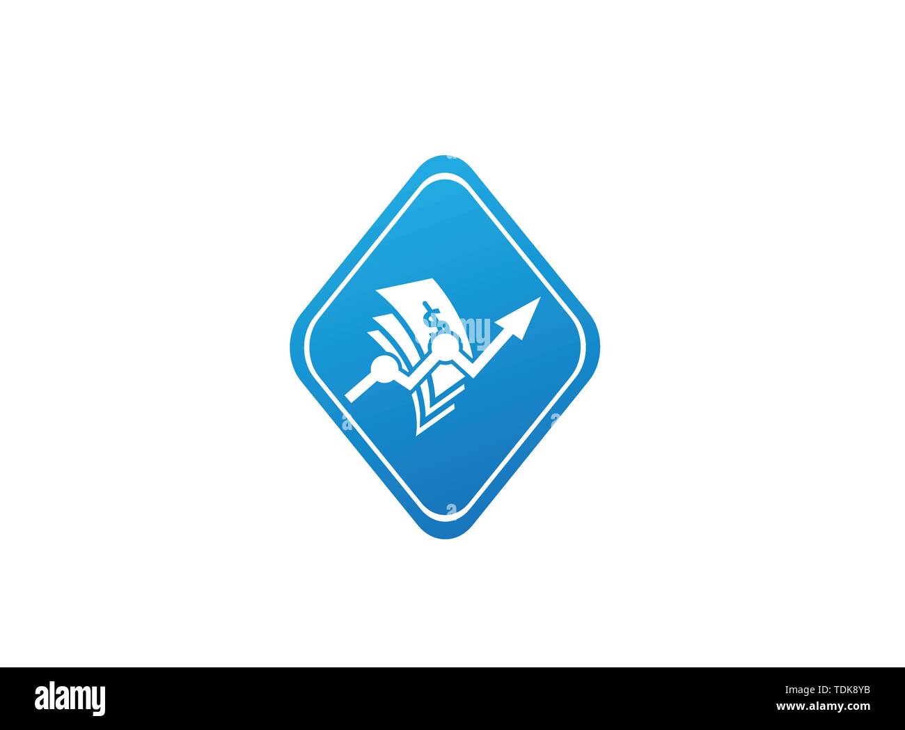 Money Arrow Chart Finance for logo design illustration in the shape ...