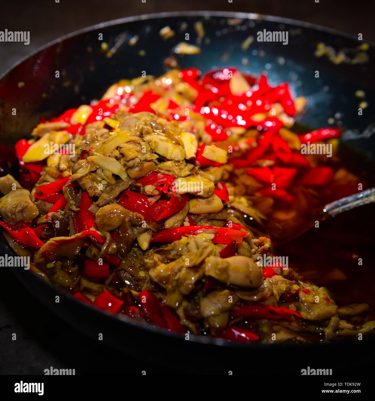 Chicken longitudinal oil Stock Photo - Alamy