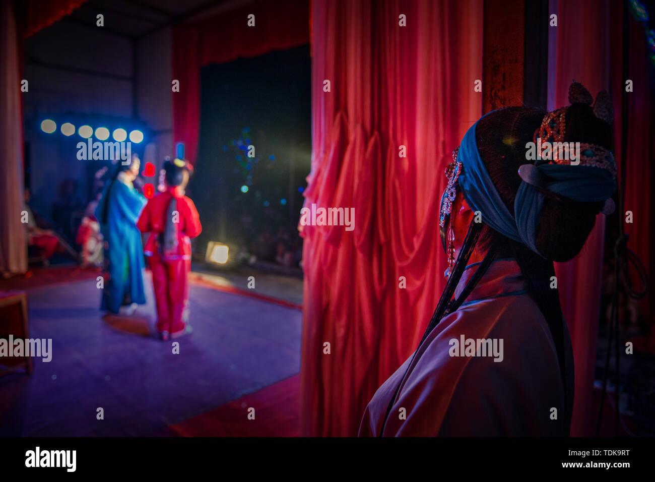 An actor is waiting in the backstage Stock Photo - Alamy