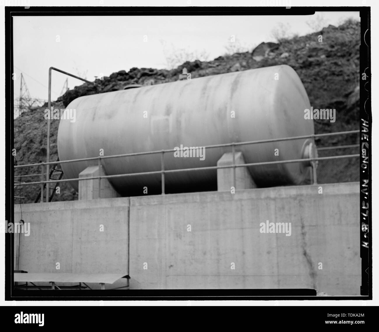 Oil storage tanks, view south - Hoover Dam, Southern California Edison ...