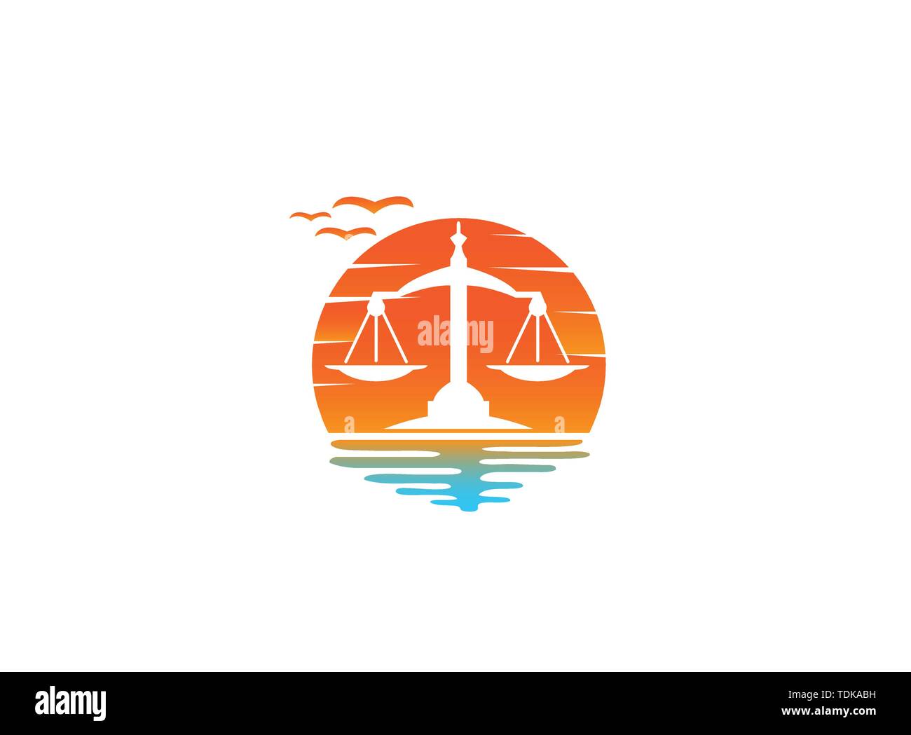 Balance symbol scales logo design illustration, law symbol in a sun ... Balance symbol scales logo design illustration, law symbol in a sun ...