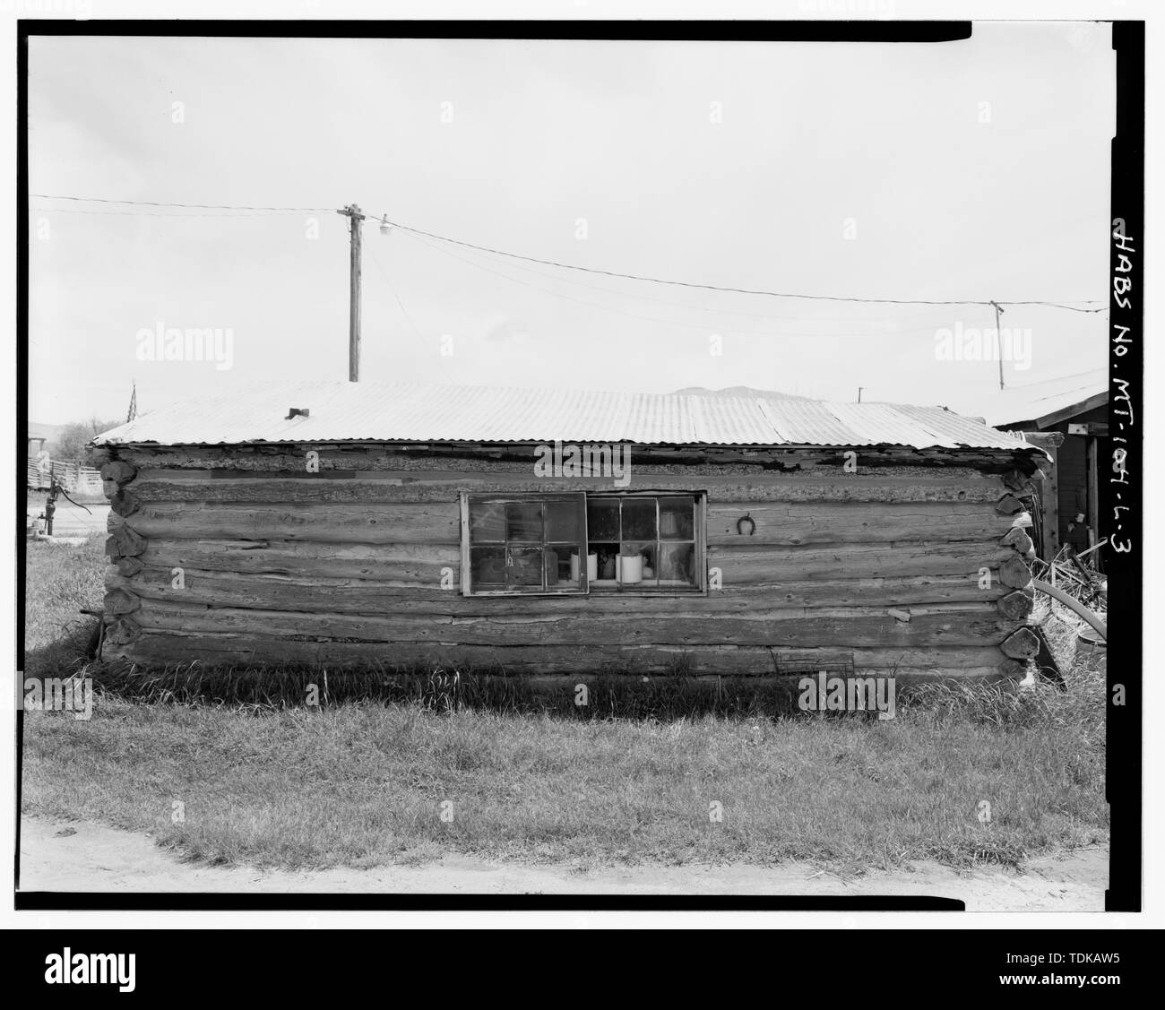 One-room log cabin. North side. View to south. - William and Lucina ...