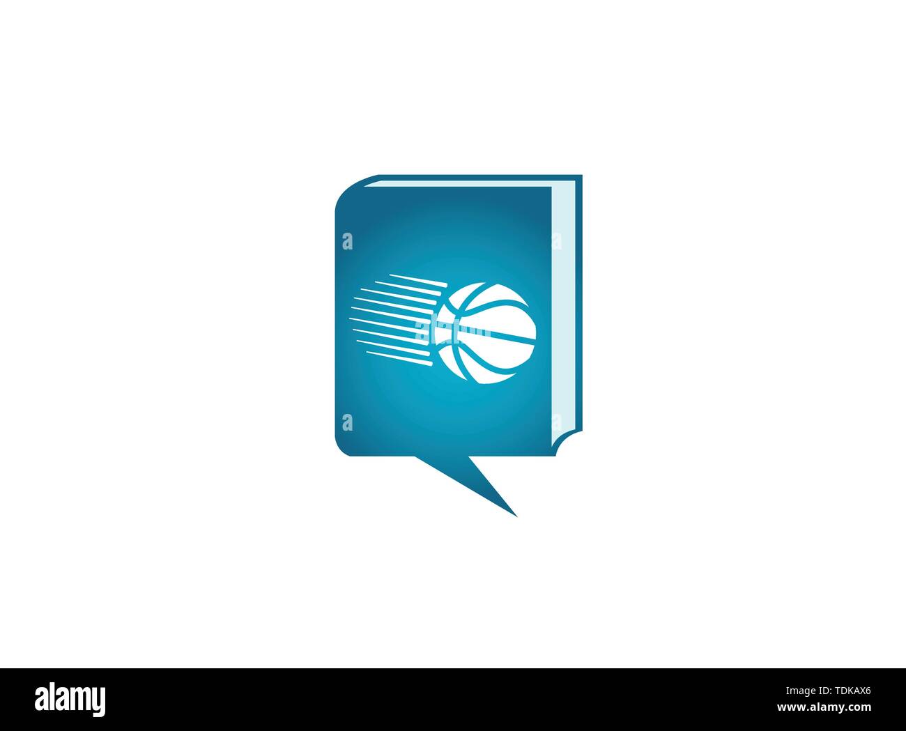 Basketball shoot in a chat icon for logo design illustration Stock ...