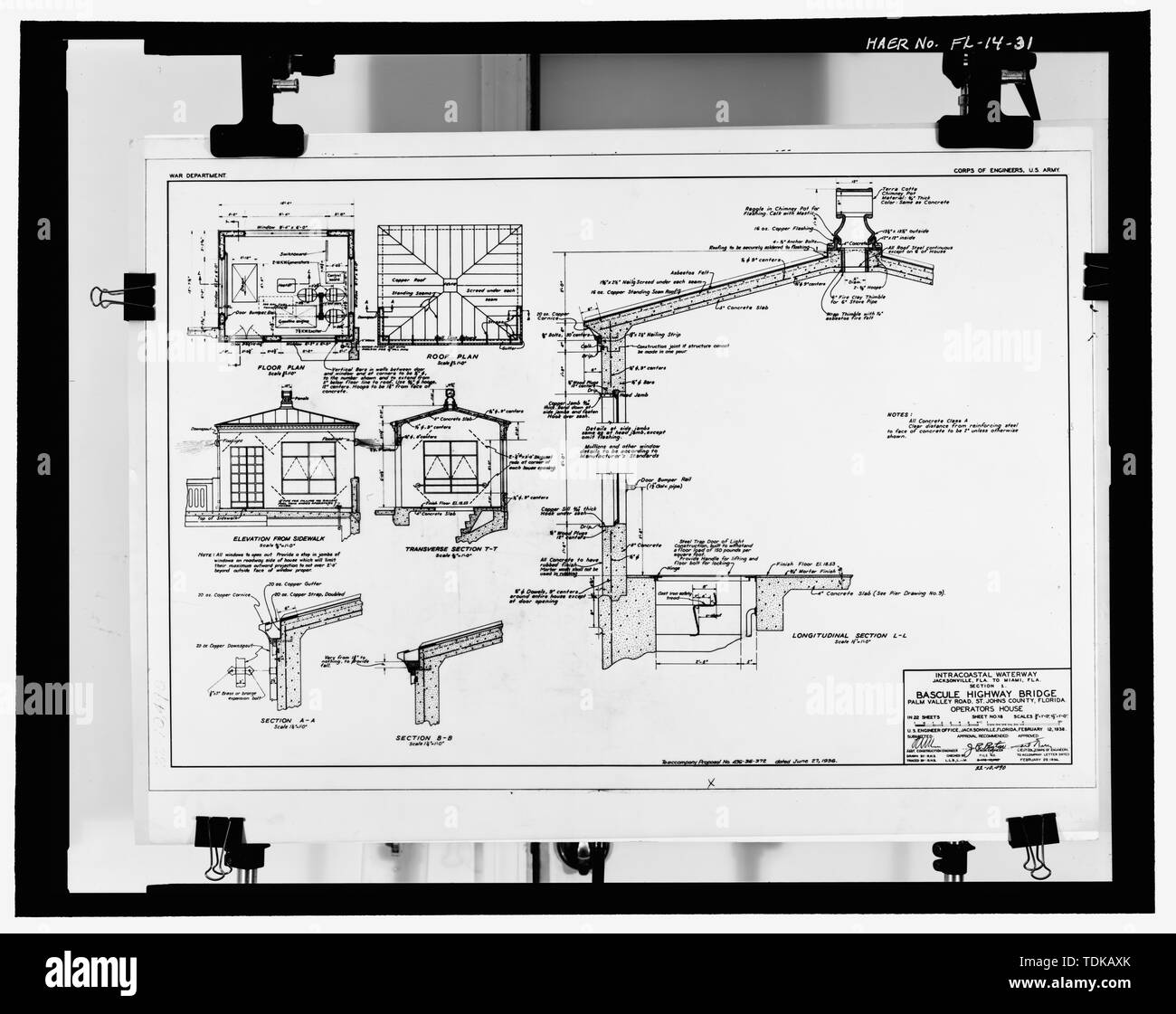 Operator's house, sheet no. 18. - Palm Valley Bridge, County Road 210 ...