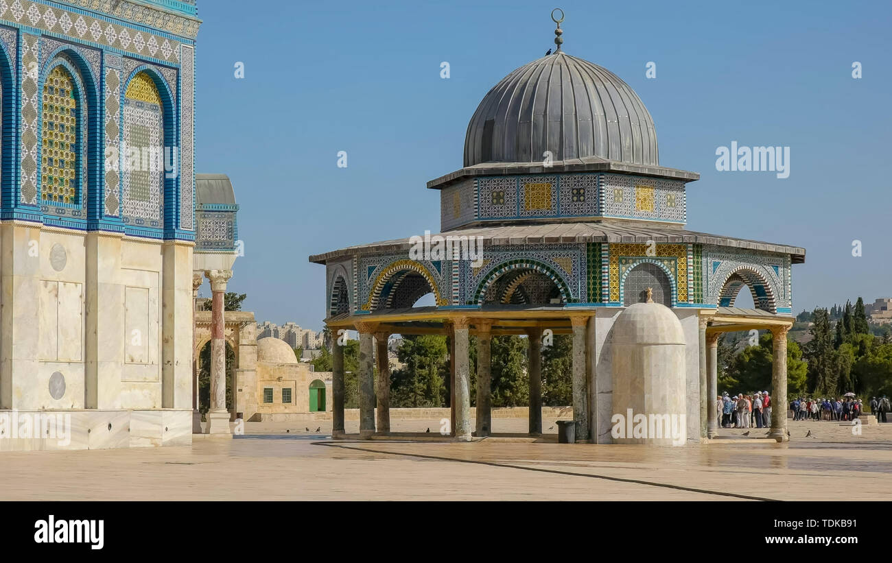 dome of the chain prayer house at the temple mount in jerusalem, israel ...