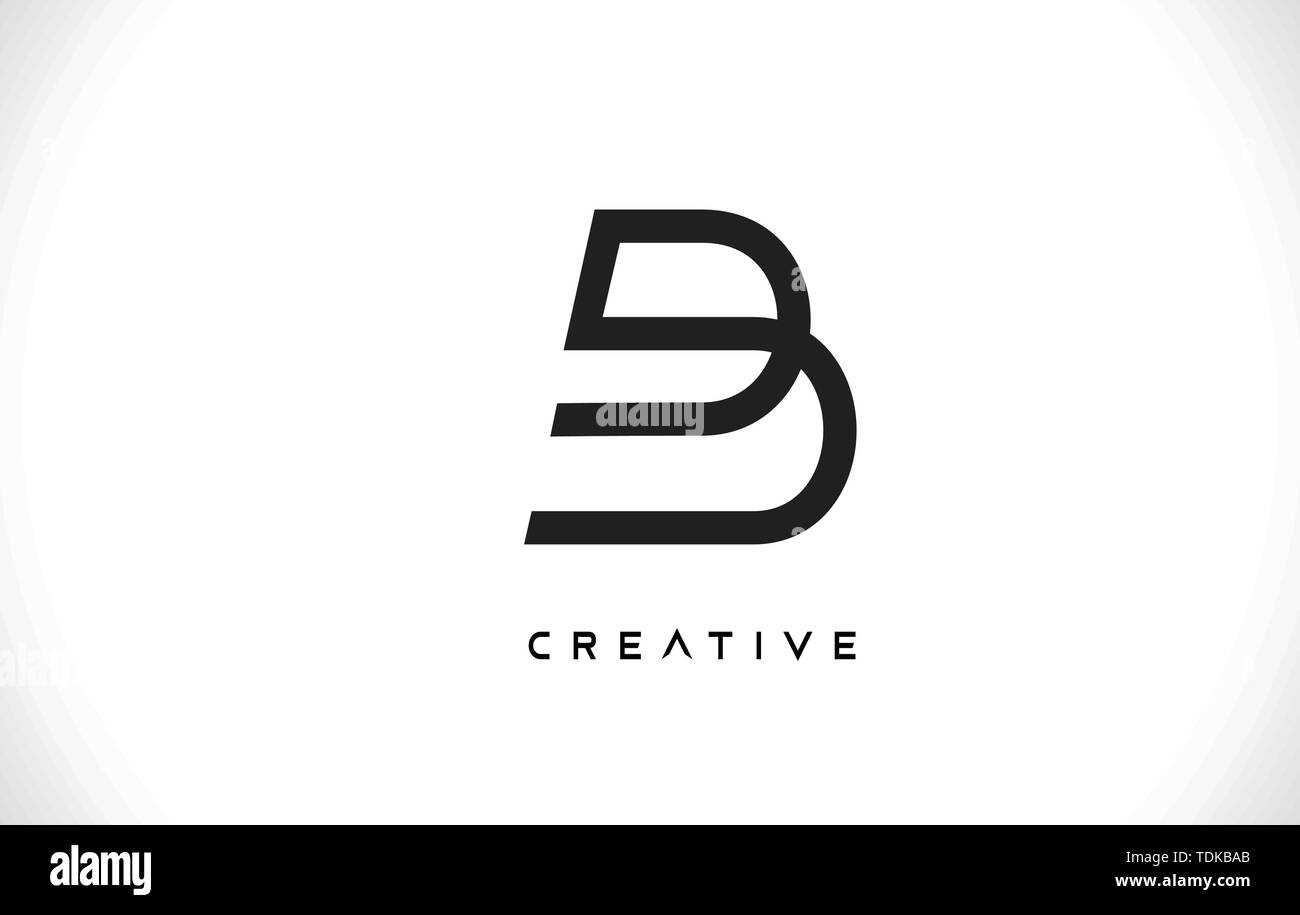 B Letter Design Logo with Creative Modern Trendy Minimalist Monogram ...