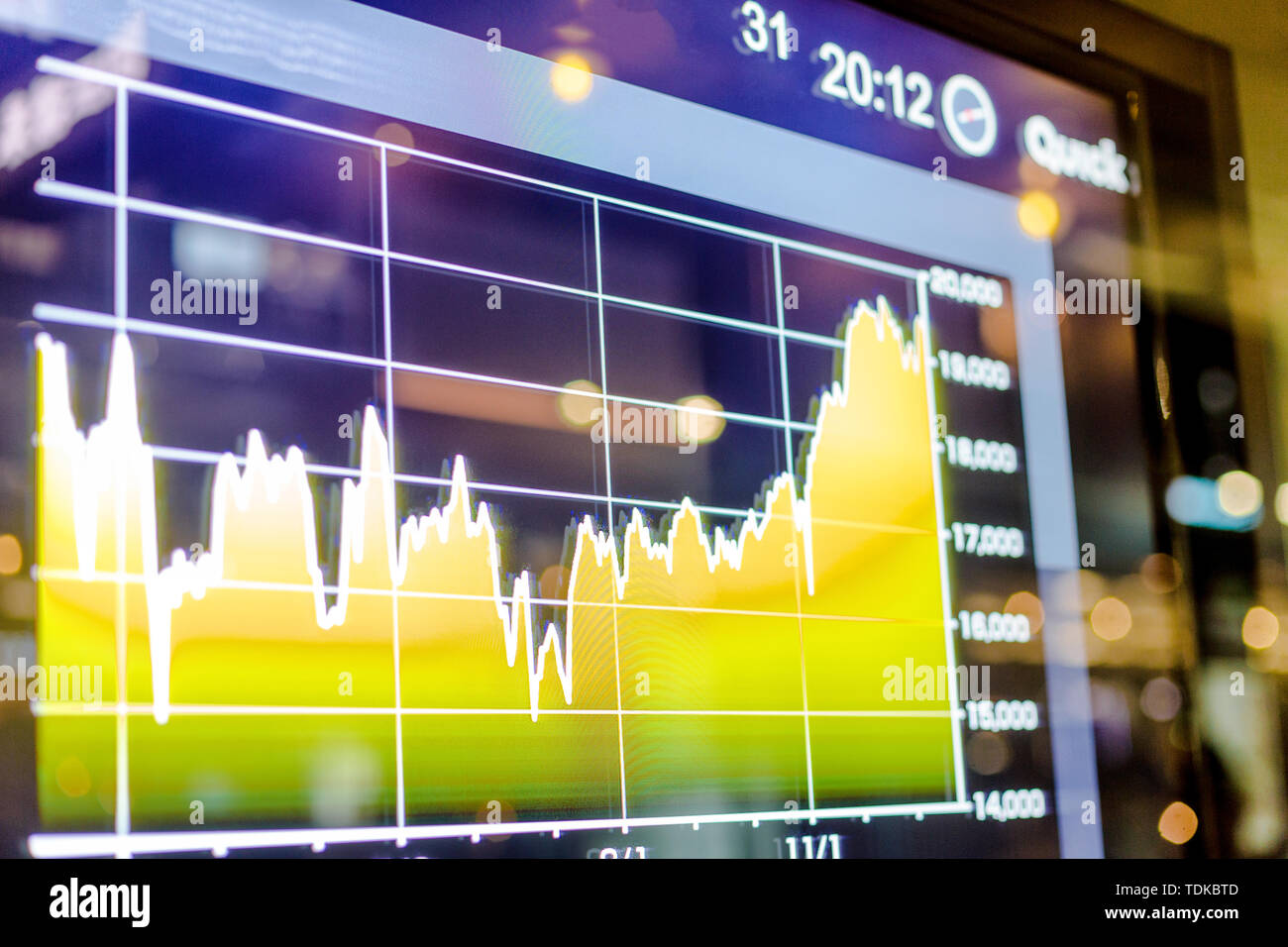 digitalscreen with stock market Stock Photo - Alamy