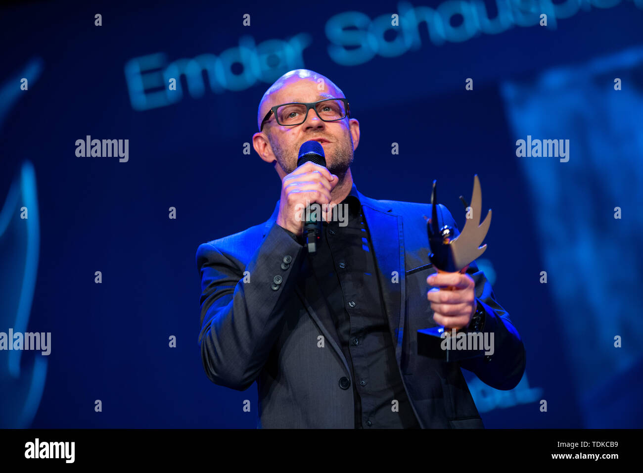 Emden, Germany. 16th June, 2019. Jürgen Vogel, an actor who was awarded ...
