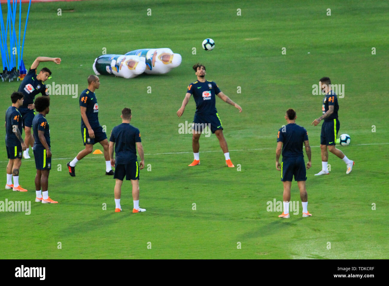Salvador, Brazil. 16th June, 2019. Movement of players during the ...