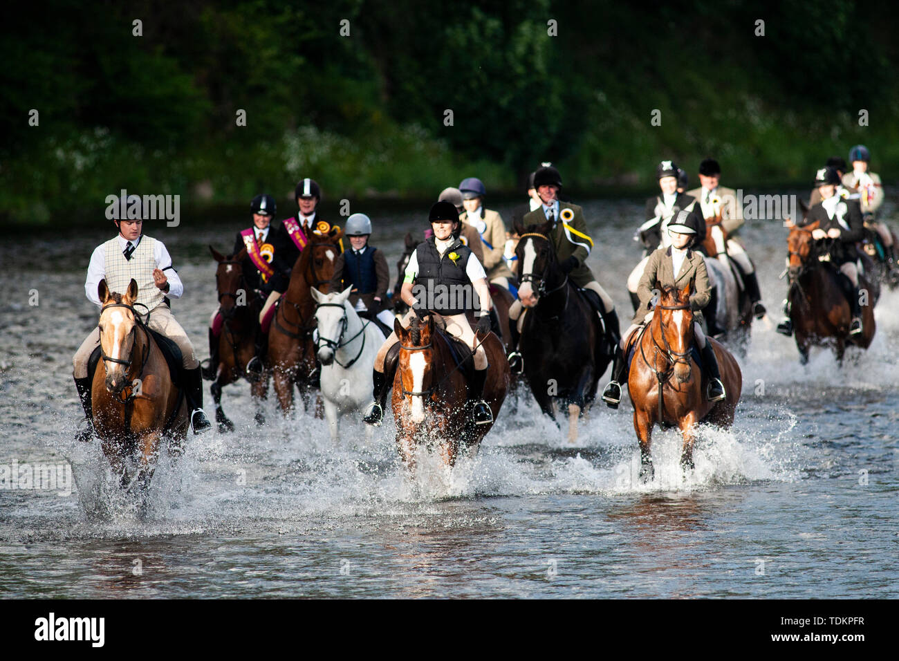 Melrose, UK. 17th June, 2019. Melrose, Scotland, June 19 2019. Riders ...