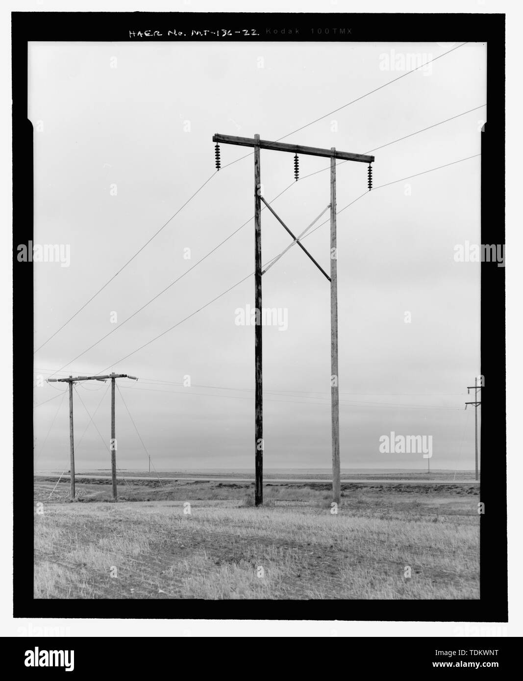 Rural transmission lines Black and White Stock Photos & Images - Alamy