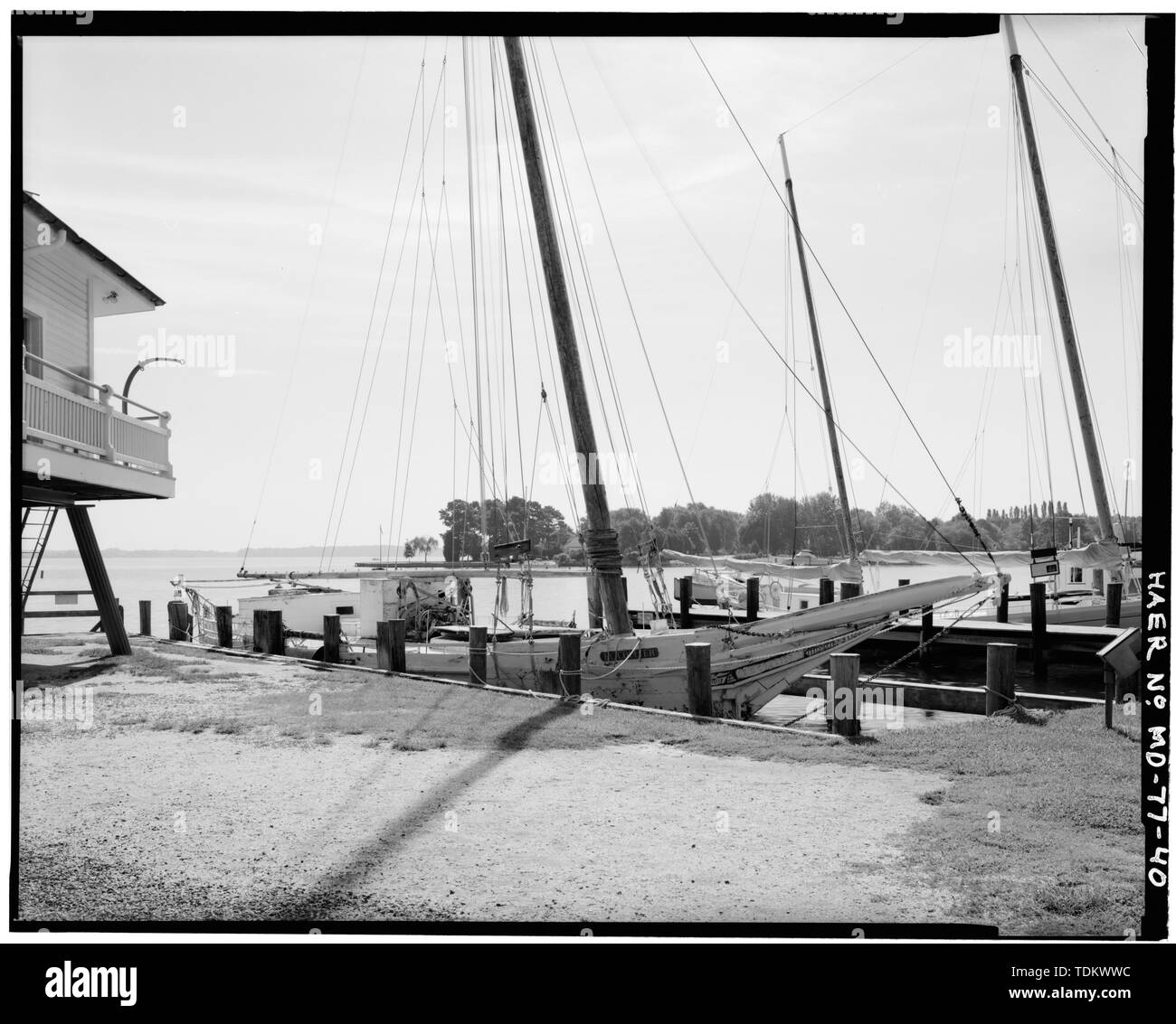 Oblique view of berthed vessel from off starboard bow. - Two-Sail ...