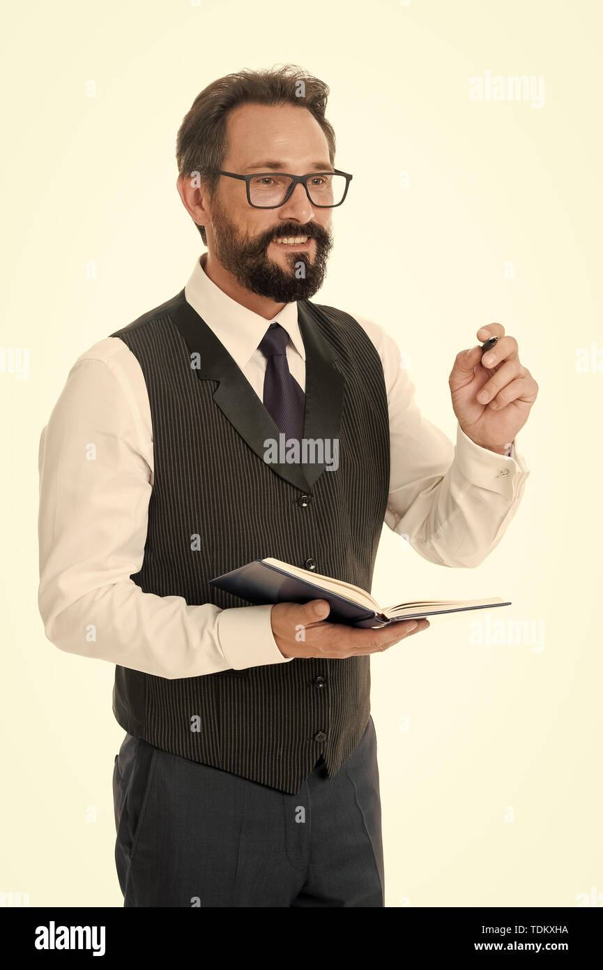 To do list. Businessman planning business schedule with notepad. Time ...