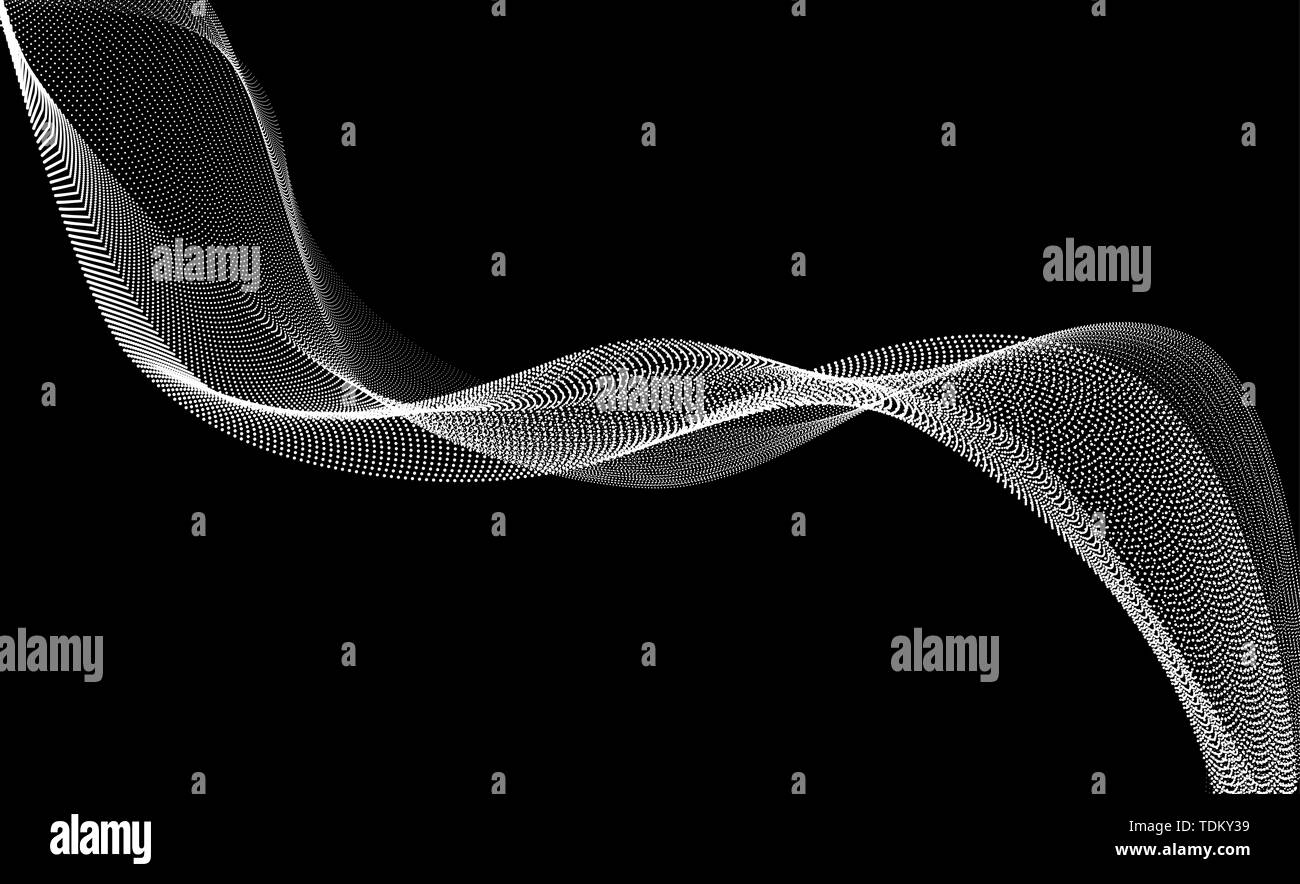 Interconnected dot wire material with a sense of technology. Big data ...