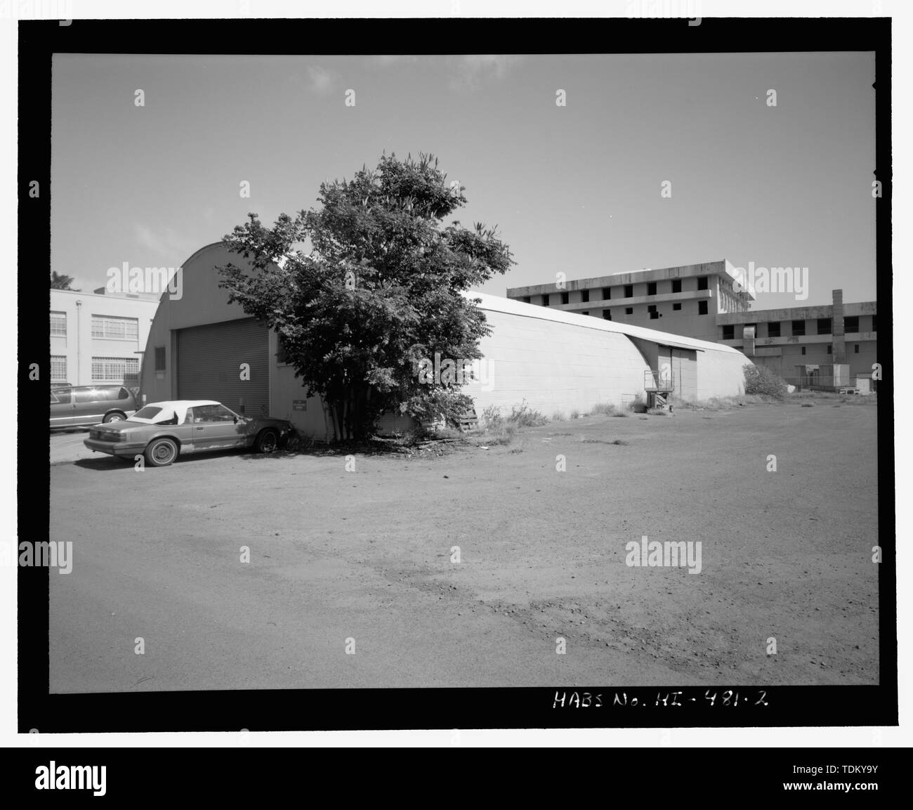 Oblique view of northwest end and southwest side. View facing east - U ...