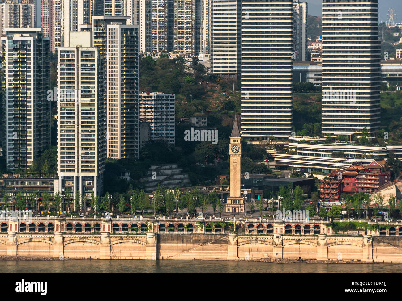 Architectural scenery of Nanbin Road, Chongqing Stock Photo - Alamy