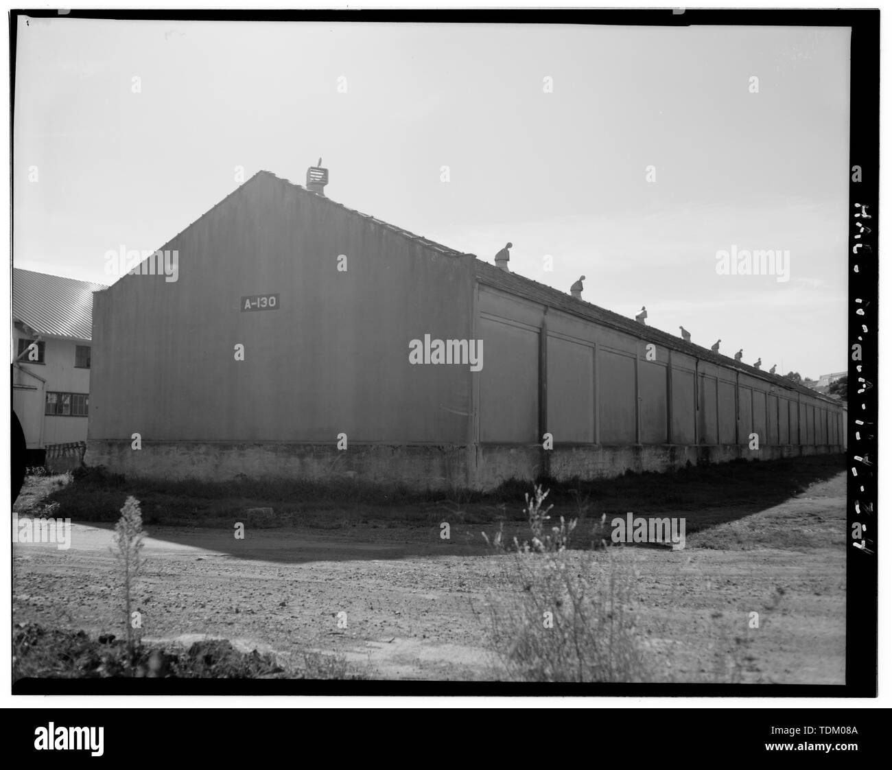 Oblique view of west side, showing loading ramp, 1995 - Mare Island ...