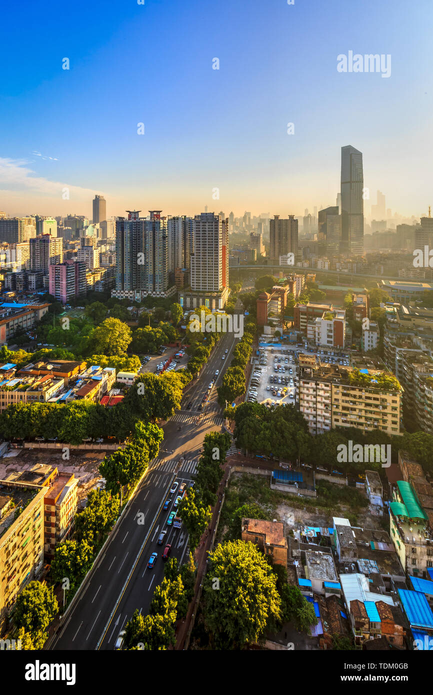Bird's eye view of Guangzhou Stock Photo - Alamy