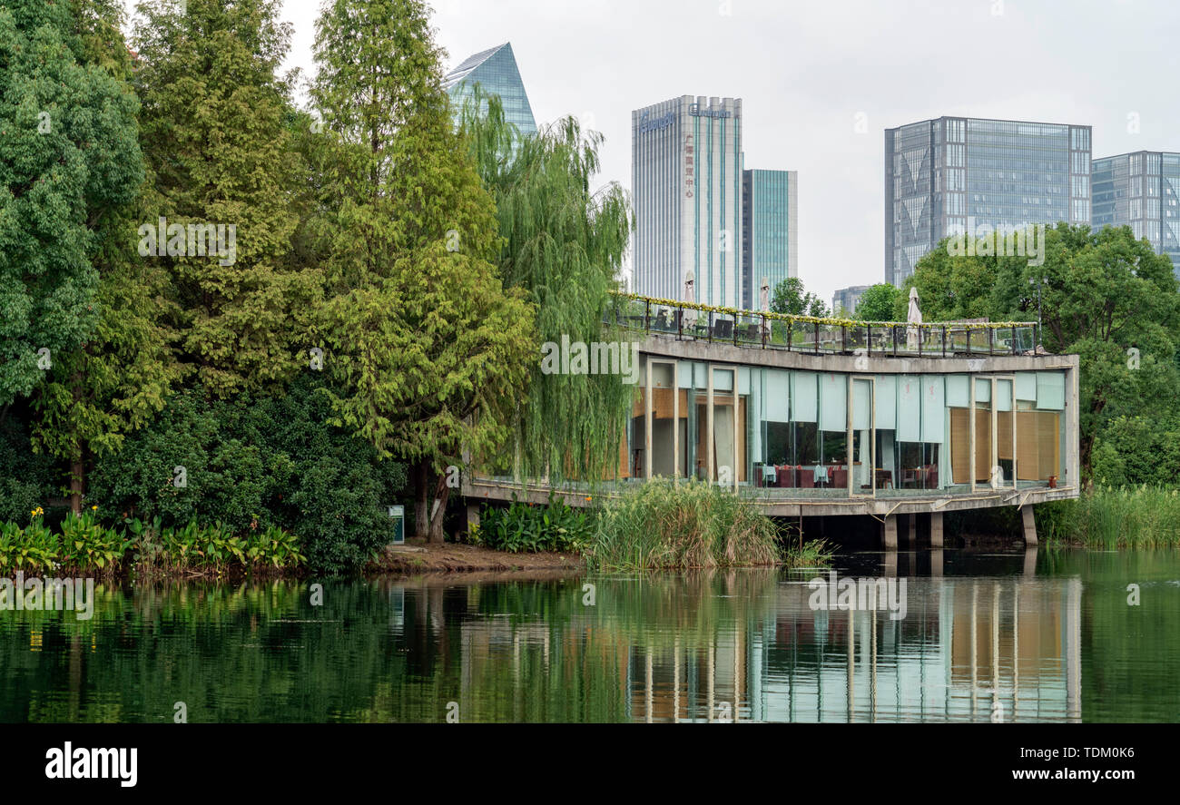 Five scattered house building Stock Photo - Alamy