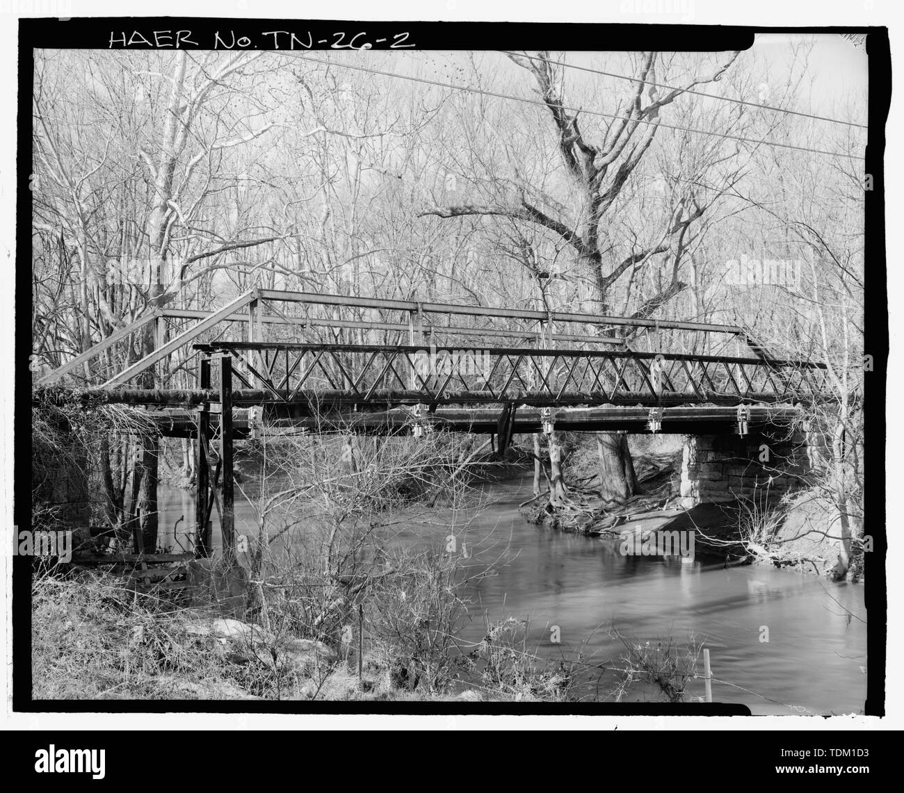 Overall elevation looking south - Dobbs Ford Bridge, Spanning Candies ...