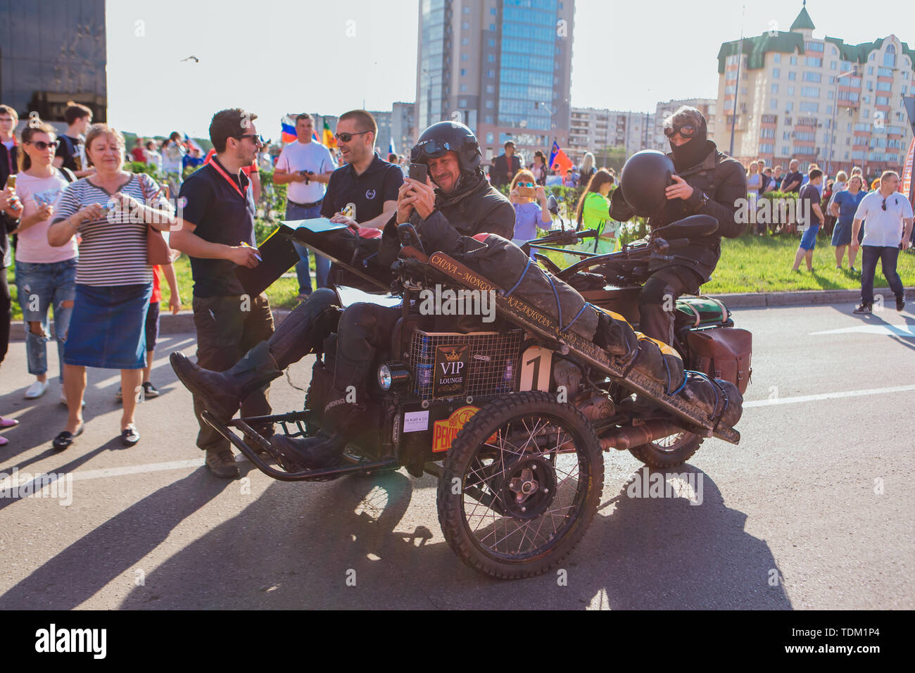 Novokuznetsk, Russia, 13 June 2019: The 7th Peking to Paris Motor ...
