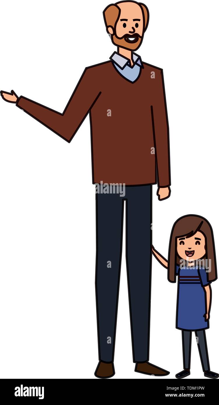 Bald hair father Stock Vector Images - Alamy