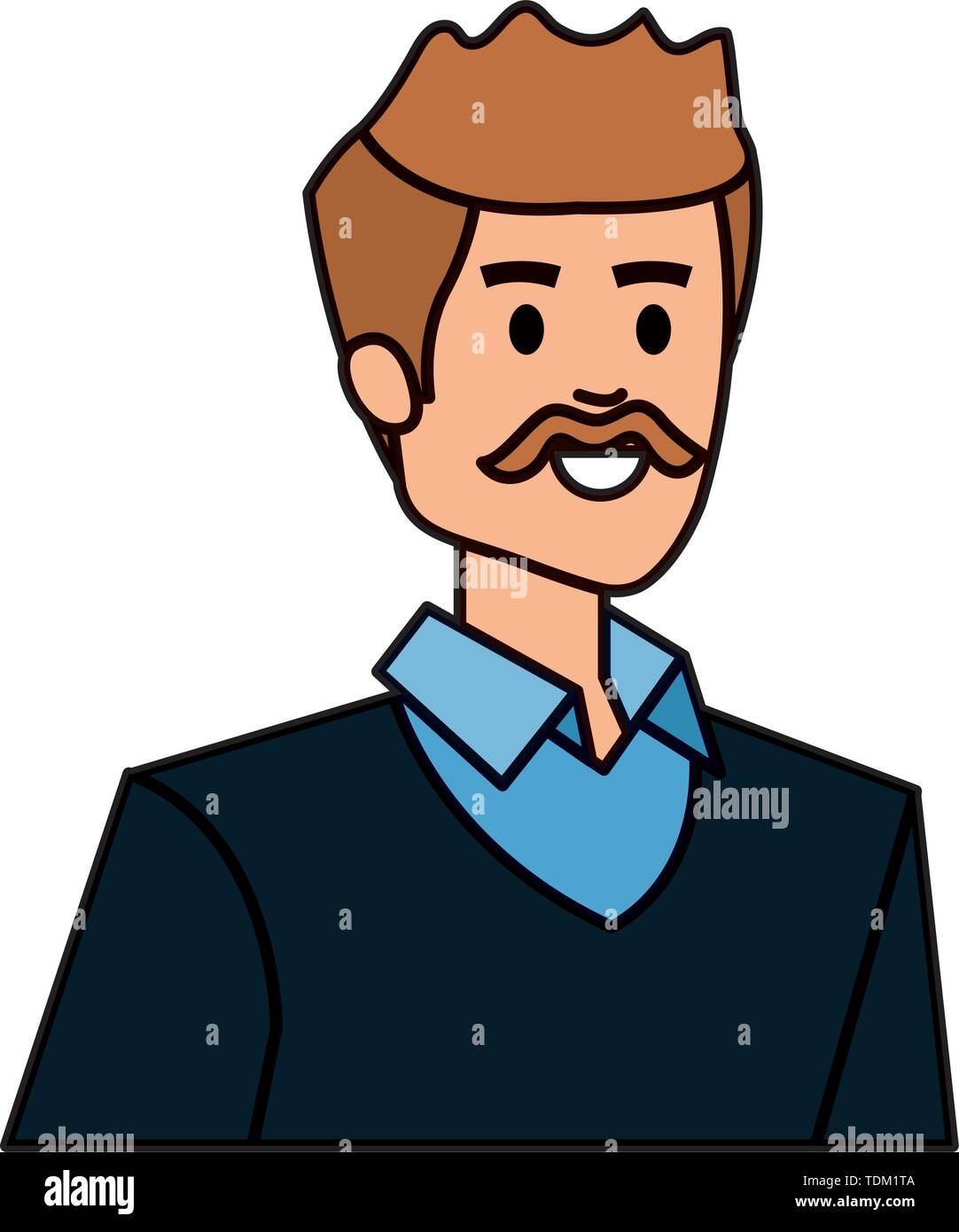 adult father with mustache character Stock Vector Image & Art - Alamy