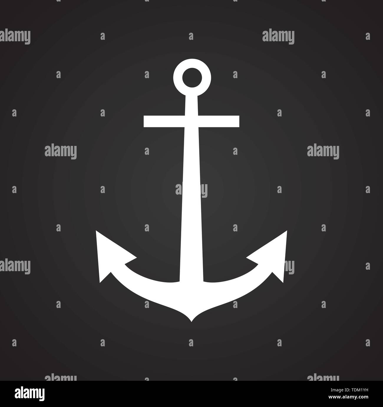 Anchor icon on background for graphic and web design. Simple ...