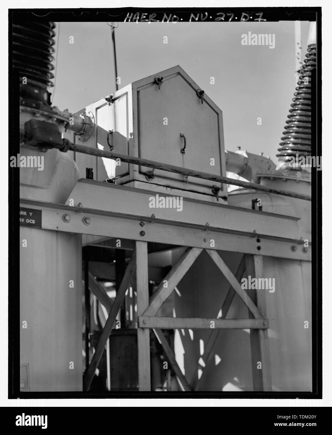 Overhead control box for OCBs, view northwest - Hoover Dam, Nevada ...