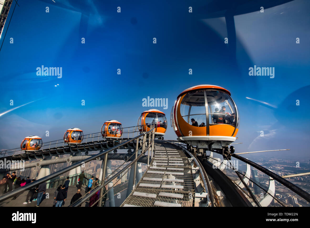 guangzhou tower, the ferris wheel Stock Photo - Alamy