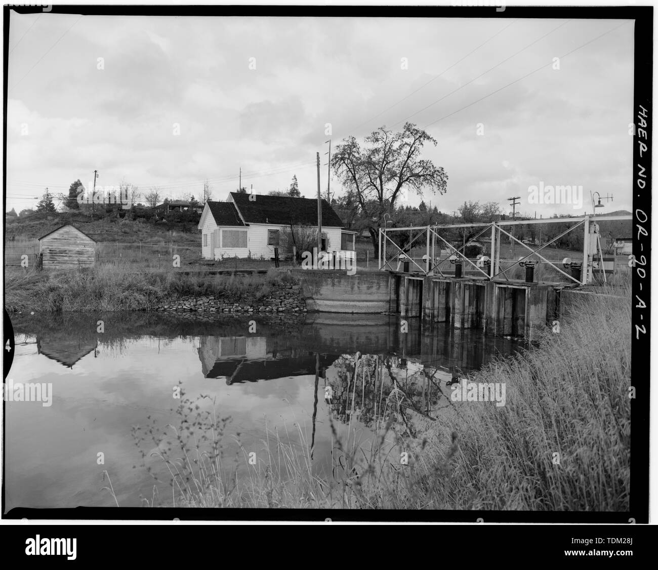 Overview of A Canal Headworks House complex, showing a portion of the ...