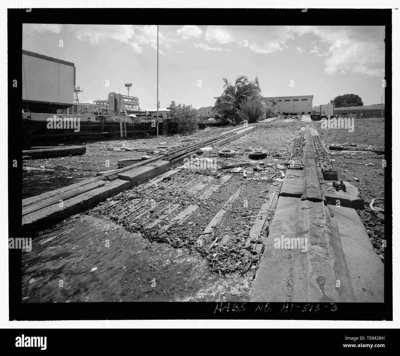 Overview of the Marine Railway No. 2 from the water's edge to Facility ...