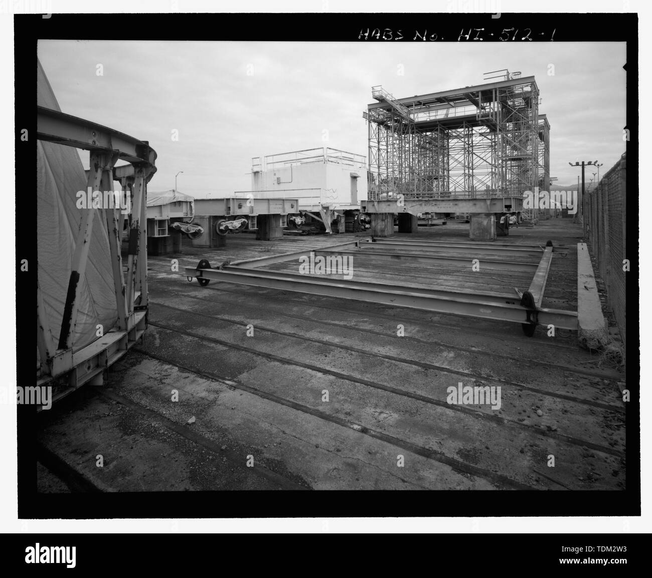 Overview of the welding slab from the southeast, view facing northwest ...