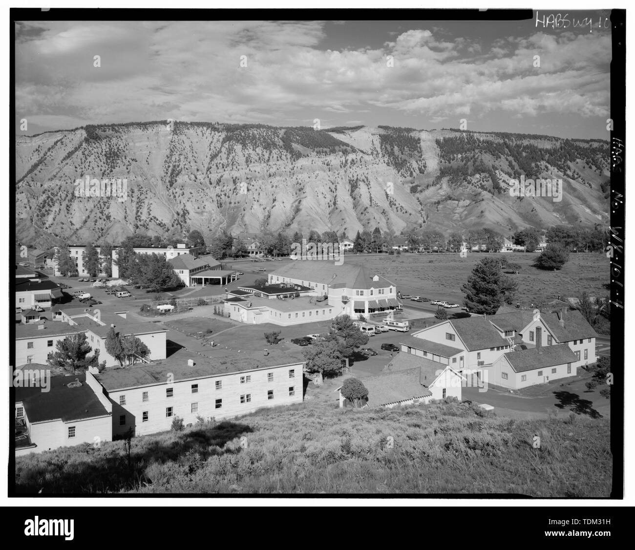 Overview, mammoth concessions, view east - Mammoth Hot Springs-Fort ...