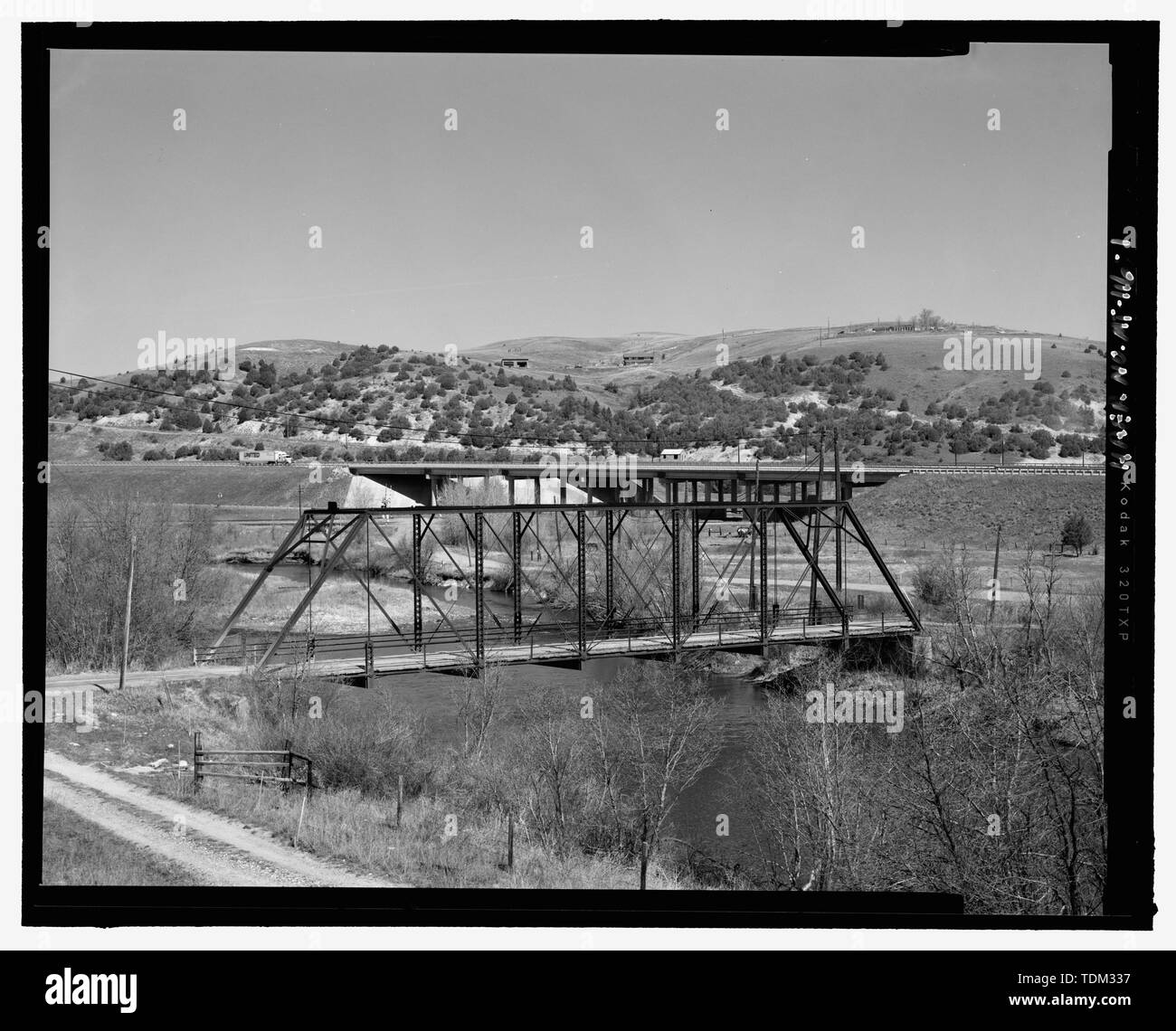 Overview; south; side; view to east-northeast - Garrison Bridge ...