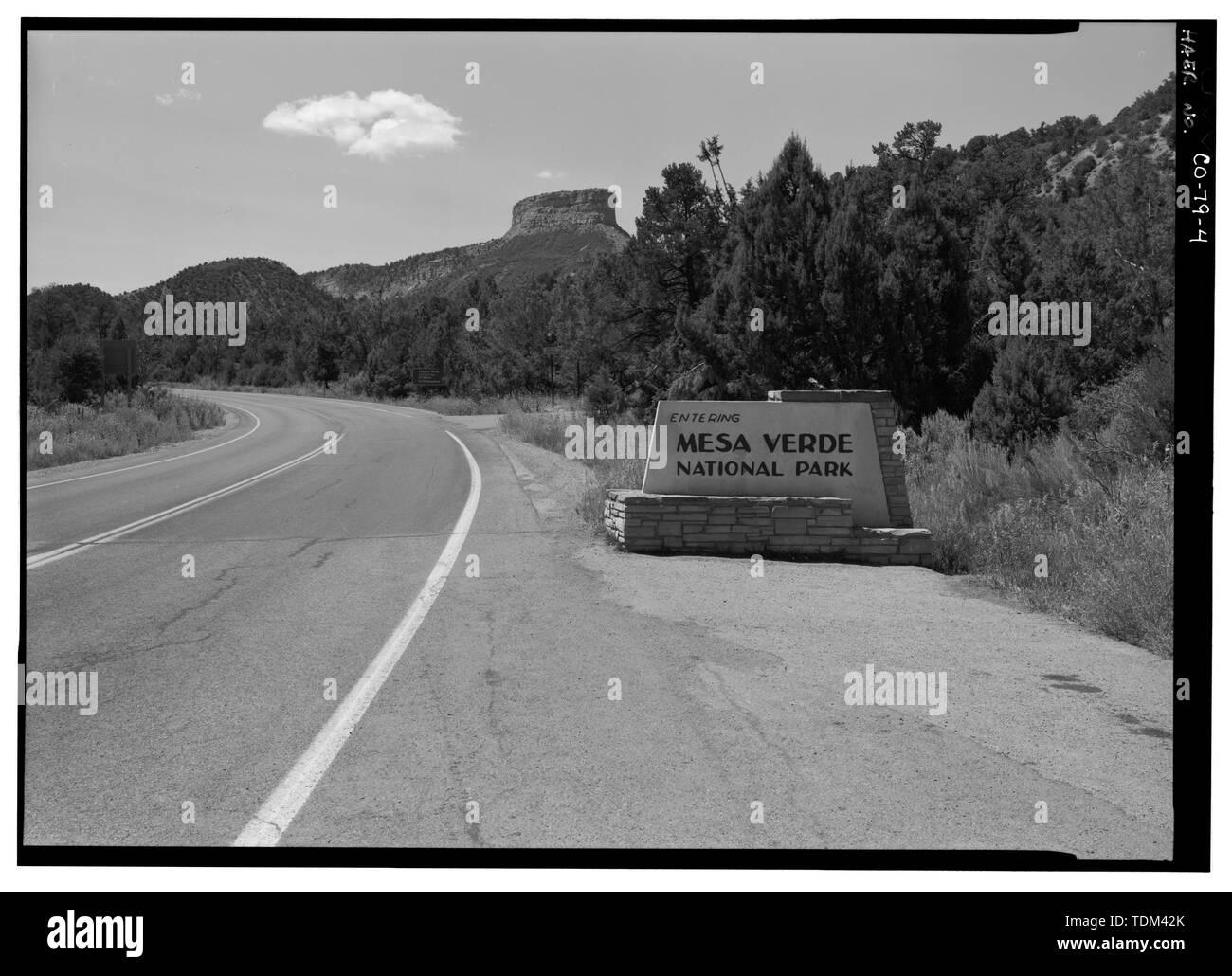Mesa verde sign Black and White Stock Photos & Images - Alamy